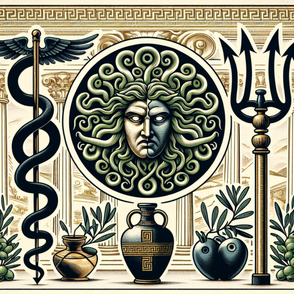 The Symbolism of Greek Mythological Symbols: Gorgon, Caduceus, Trident ...